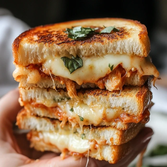 Easy Chicken Parmesan Grilled Cheese – Perfectly Crisp