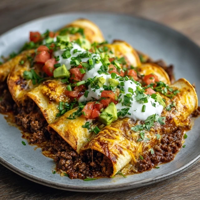 Delicious Ground Beef Enchiladas